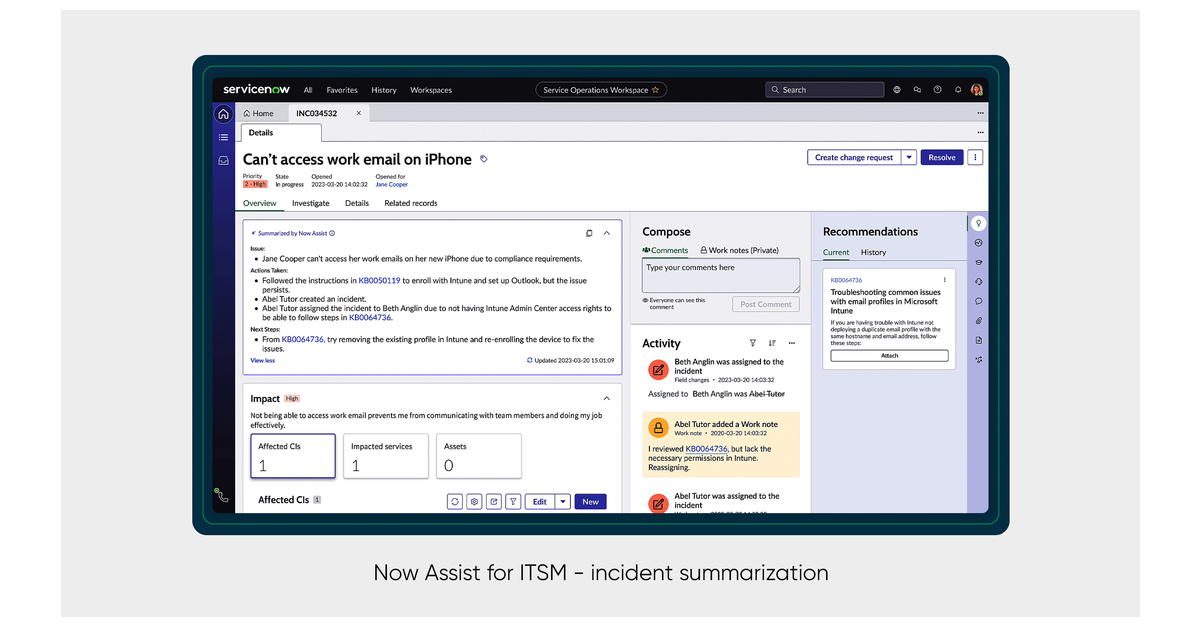 ServiceNow Launches Now Assist for ITSM, CSM, HRSD, and Creator to ...